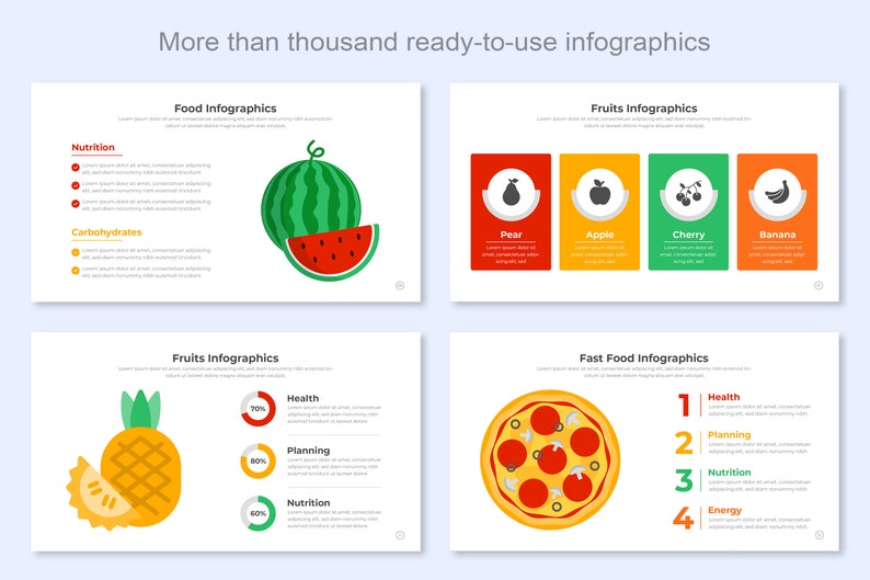 Food Infographics Powerpoint Template - Etsy