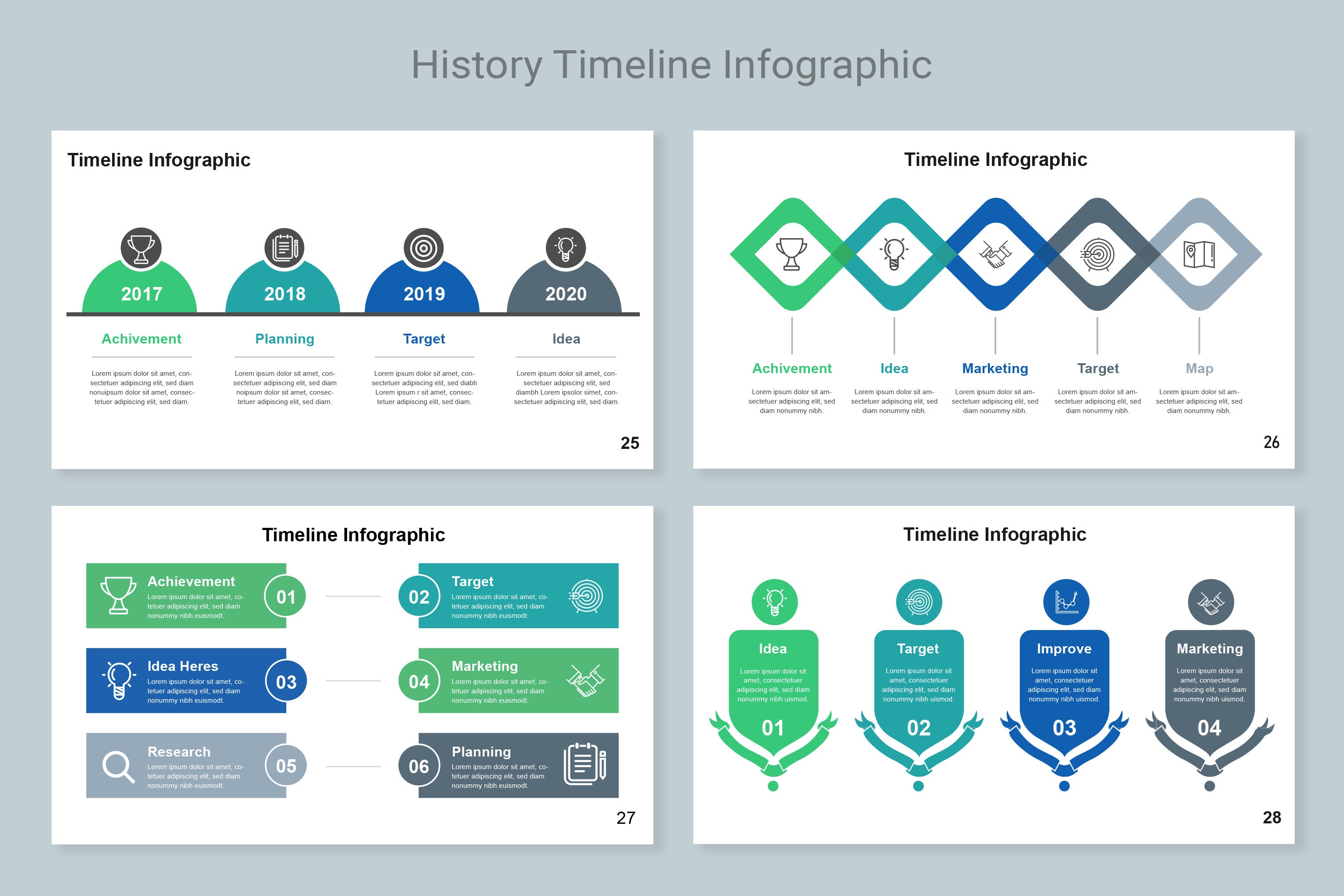 Timeline Infographics Powerpoint - Etsy