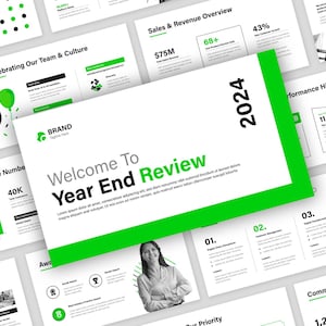Year-end Review Powerpoint Presentation Template - Etsy