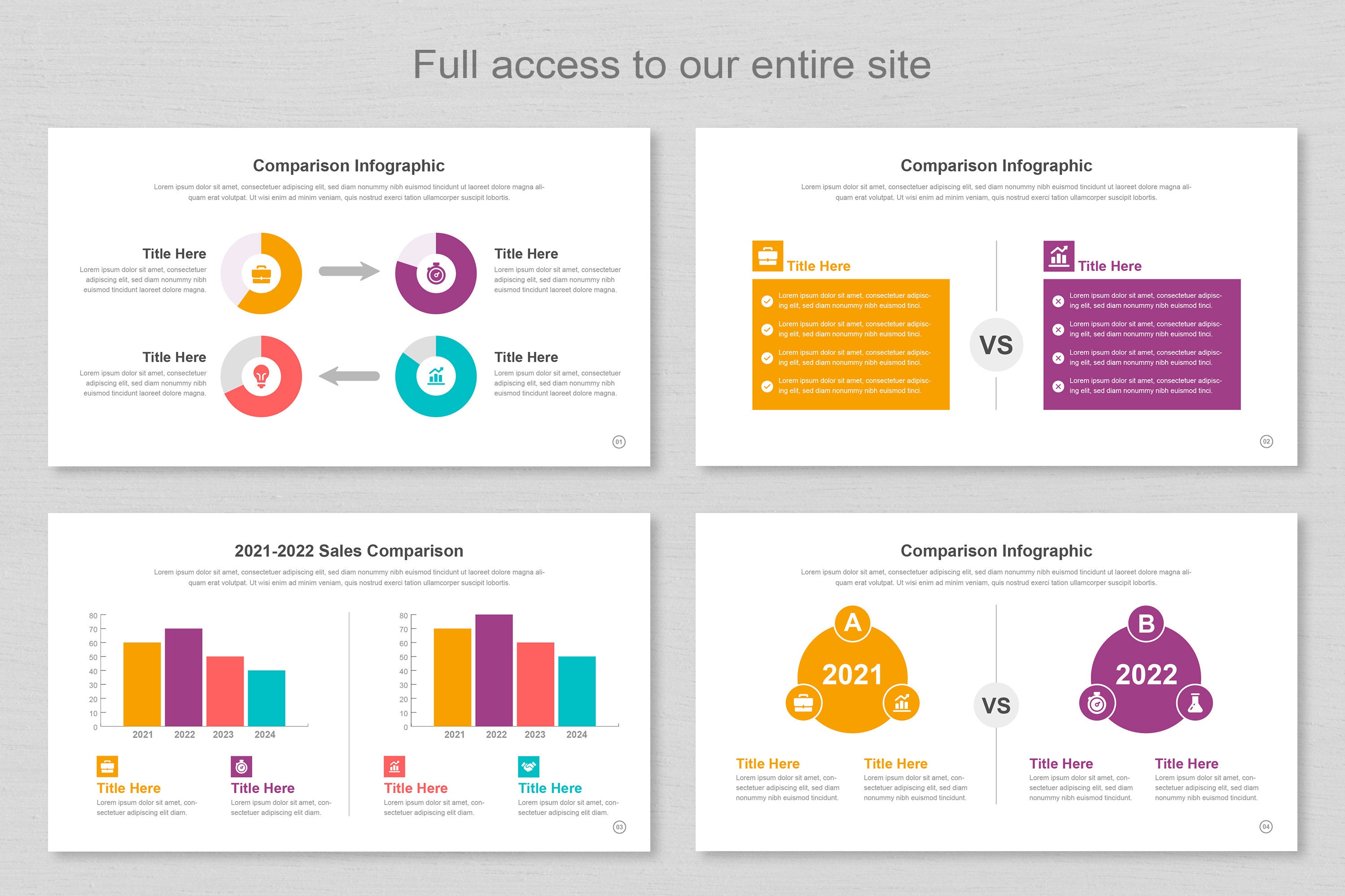 Comparison Infographic Templates | Easy Edit | Colorful Slides | Google ...