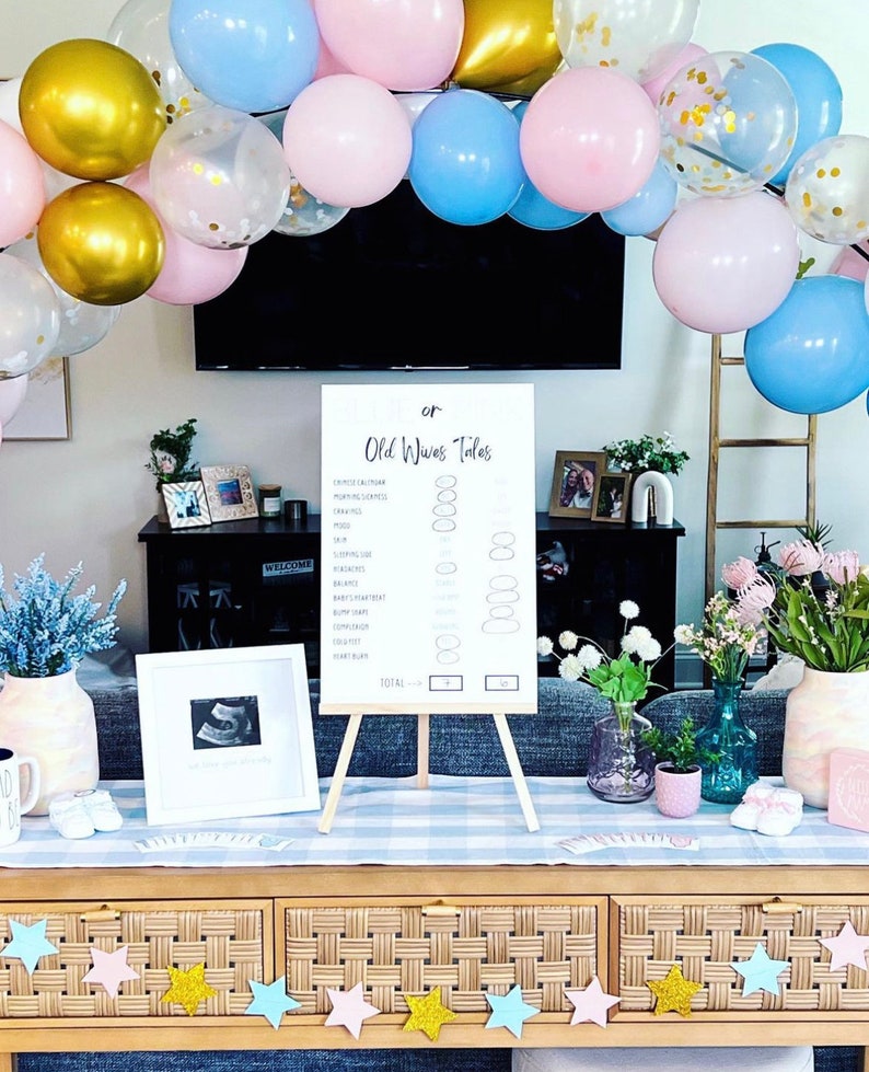 Gender Reveal Game Old Wives Tale Sign | Printable Poster | Baby Reveal ...