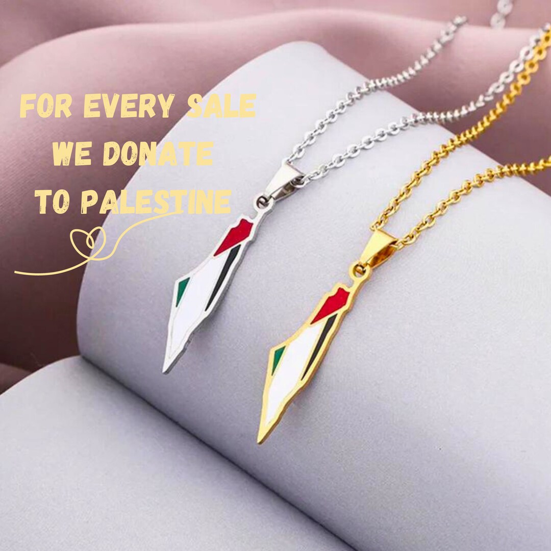 Palestine Necklace Gold Palestine Chain Gaza Gold Jewelry - Etsy