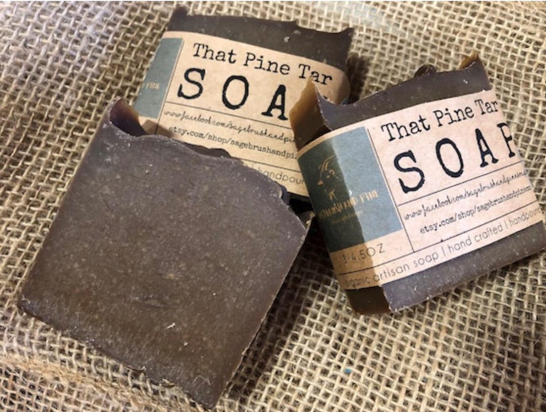 THAT Pine Tar Soap With Raw Goat Milk - Handmilked Free-range Goats ...
