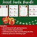 Printable Secret Santa Questionnaire Bundle, Black Santa Claus Theme ...