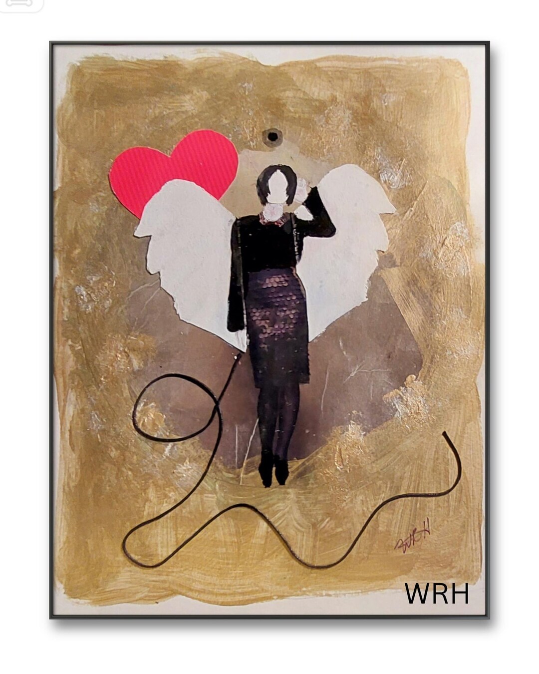 Angel Art Print "cut the Cord" by Wanda R. Heffler - Etsy