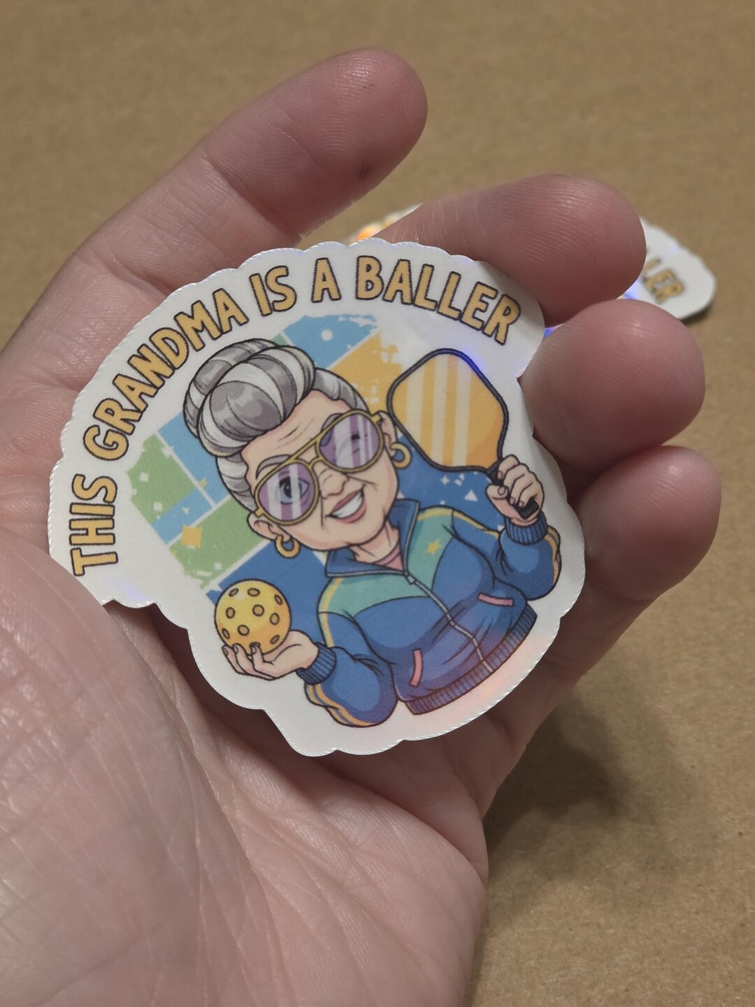 Funny Pickleball Grandma Sticker: "this Grandma is a Baller" Vinyl ...