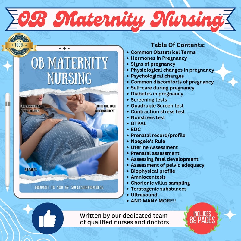 Maternity Study Guide - Etsy