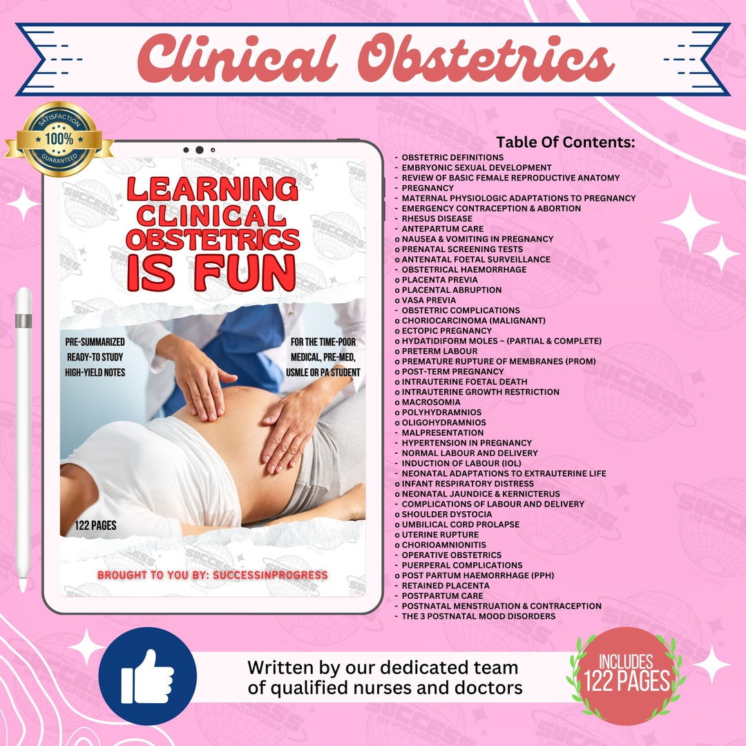 Clinical Obstetrics Study Bundle L OB Maternity Nursing L Maternity ...