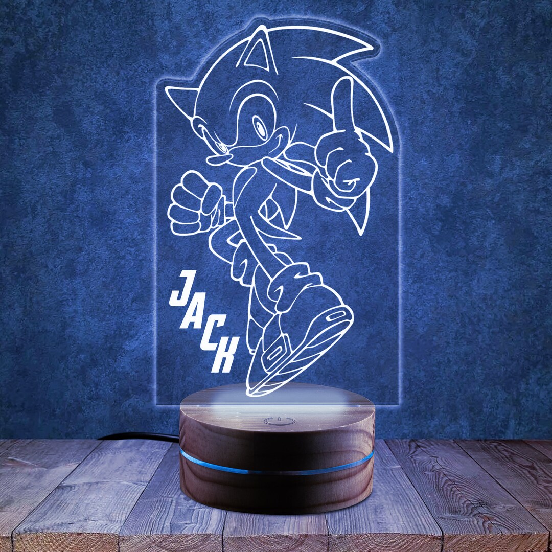 Sonic the Hedgehog Birthday Night Light/sonic Night - Etsy