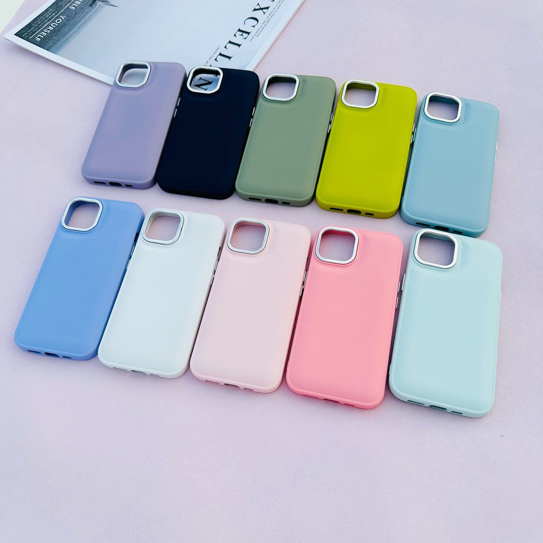 Candy Color Solid Silicone Anti drop iPhone Case iPhone 15 14 13 12 11 ...