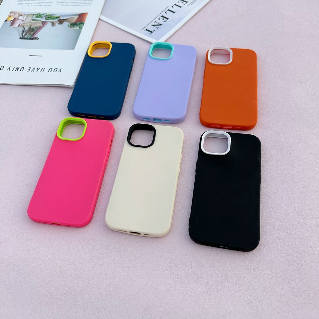 Solid Colors Silicone Phone Case iPhone 14 13 12 11 Pro Max Case iPhone ...