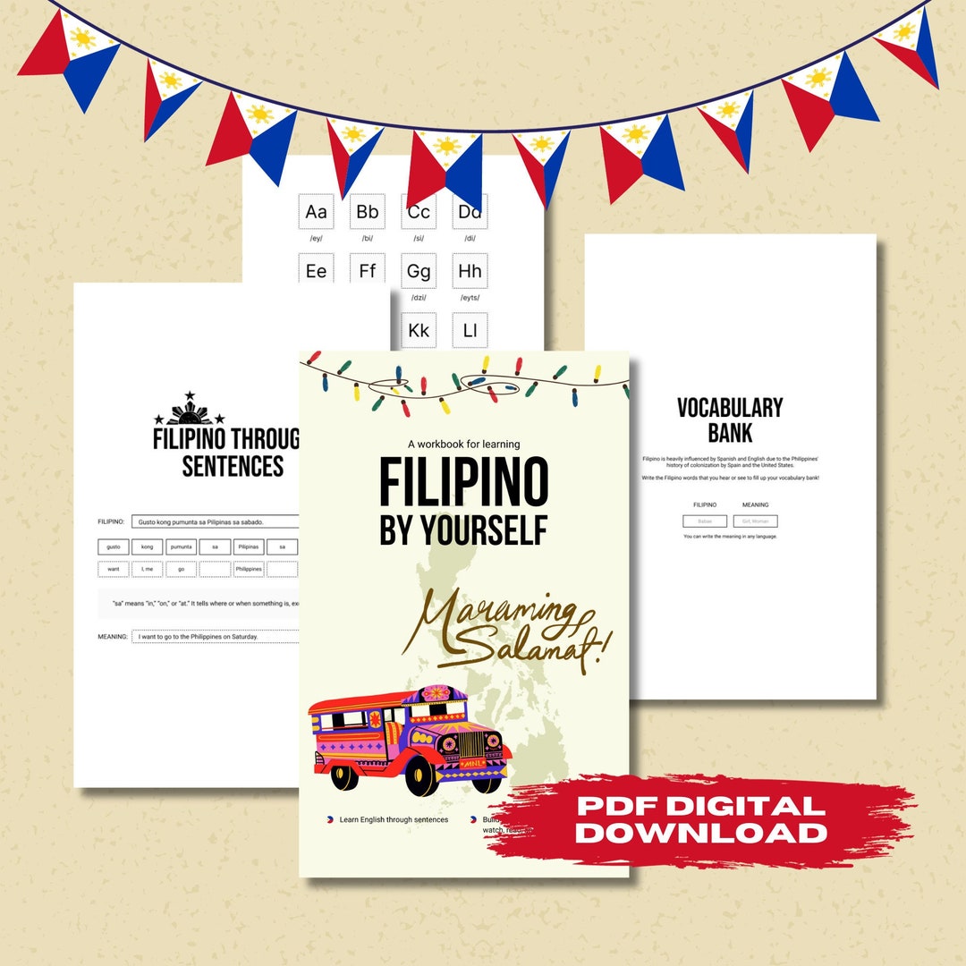Learn Filipino by Yourself Filipino Language Workbook - Etsy