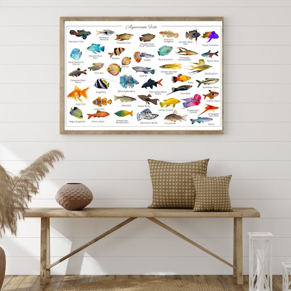Aquarium Fish Poster - Etsy