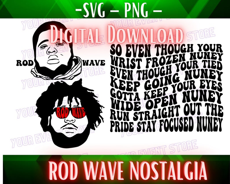 Retro Rod Wave Nostalgia SVG Bundle, Cut File, Nostalgia Tour, ROD WAVE ...