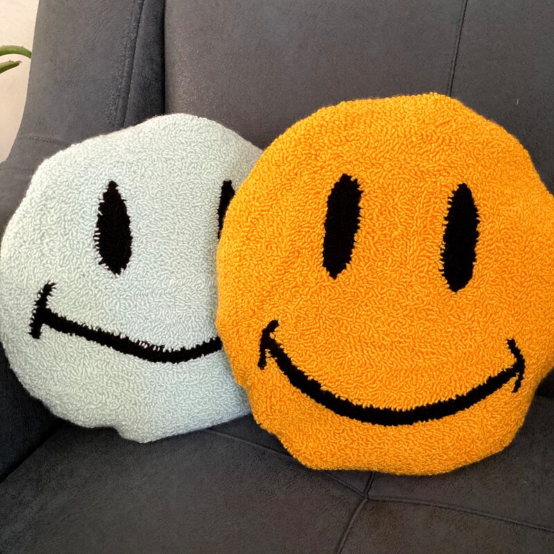 Smiley Face Pillow - Etsy