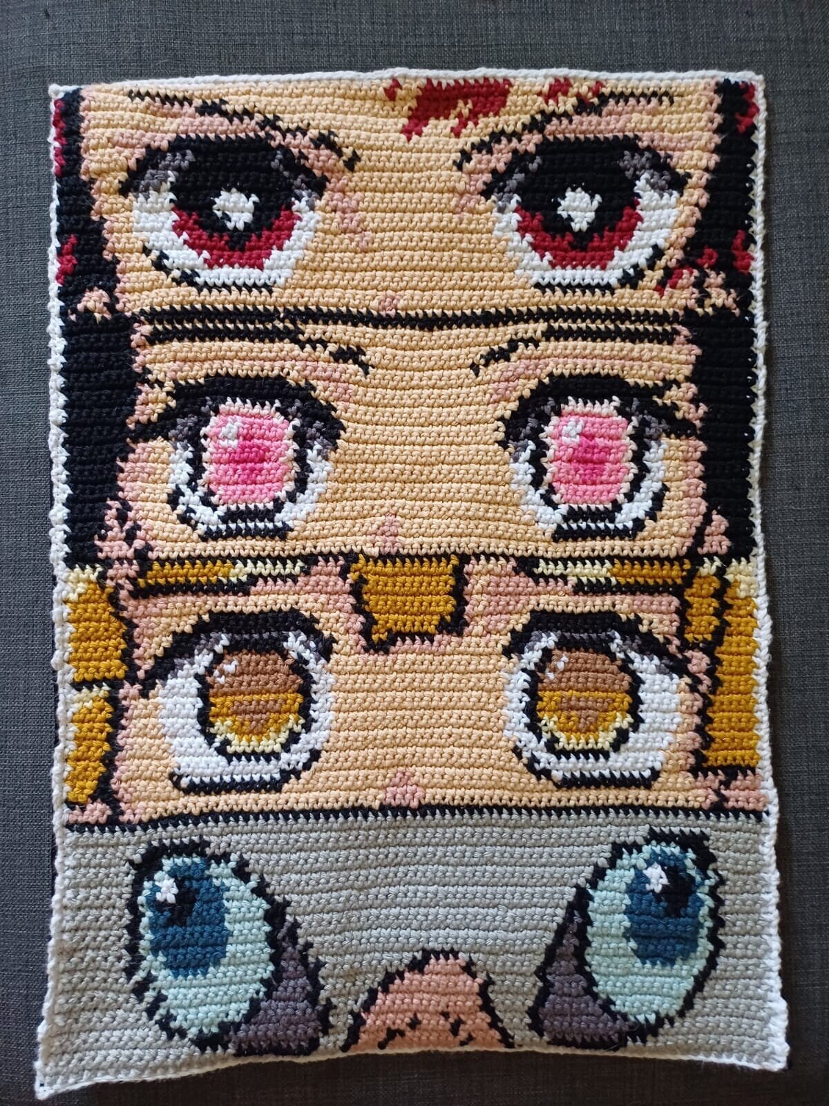 Demon Slayer Crochet Pixel Grid Pattern - Etsy