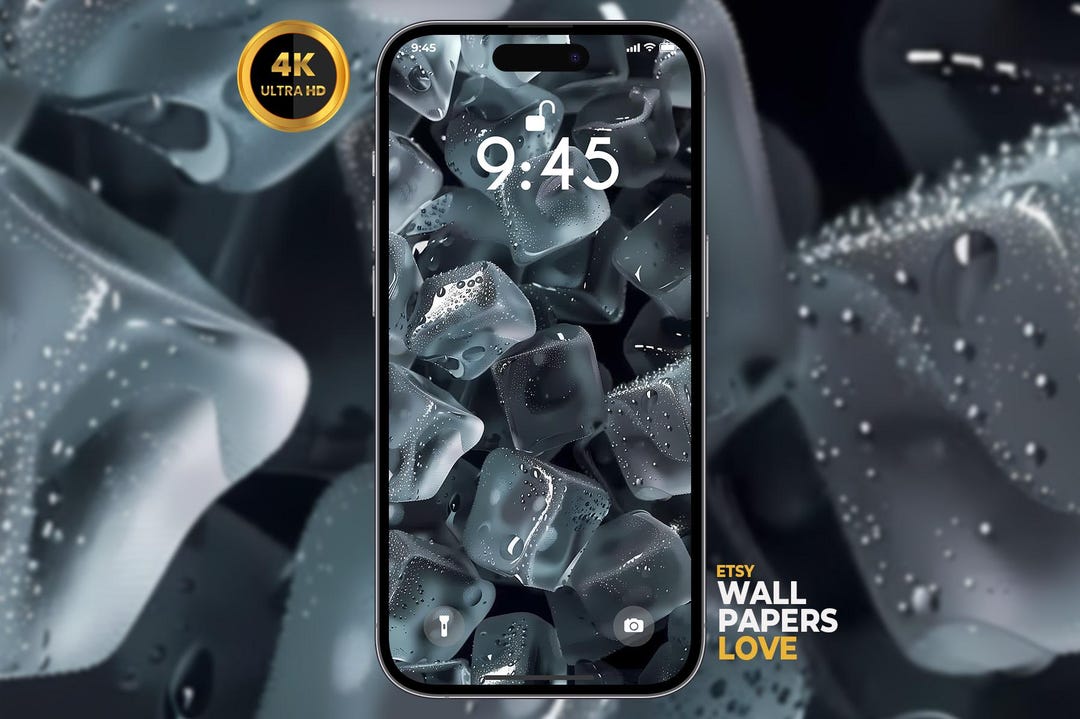 4K Ice Cubes Wallpapers for iPhone and Android Phones - Etsy