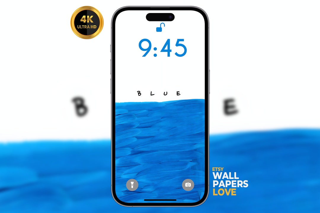 4K Blue Mobile Home Screen Wallpaper for iPhone and Android Phones - Etsy