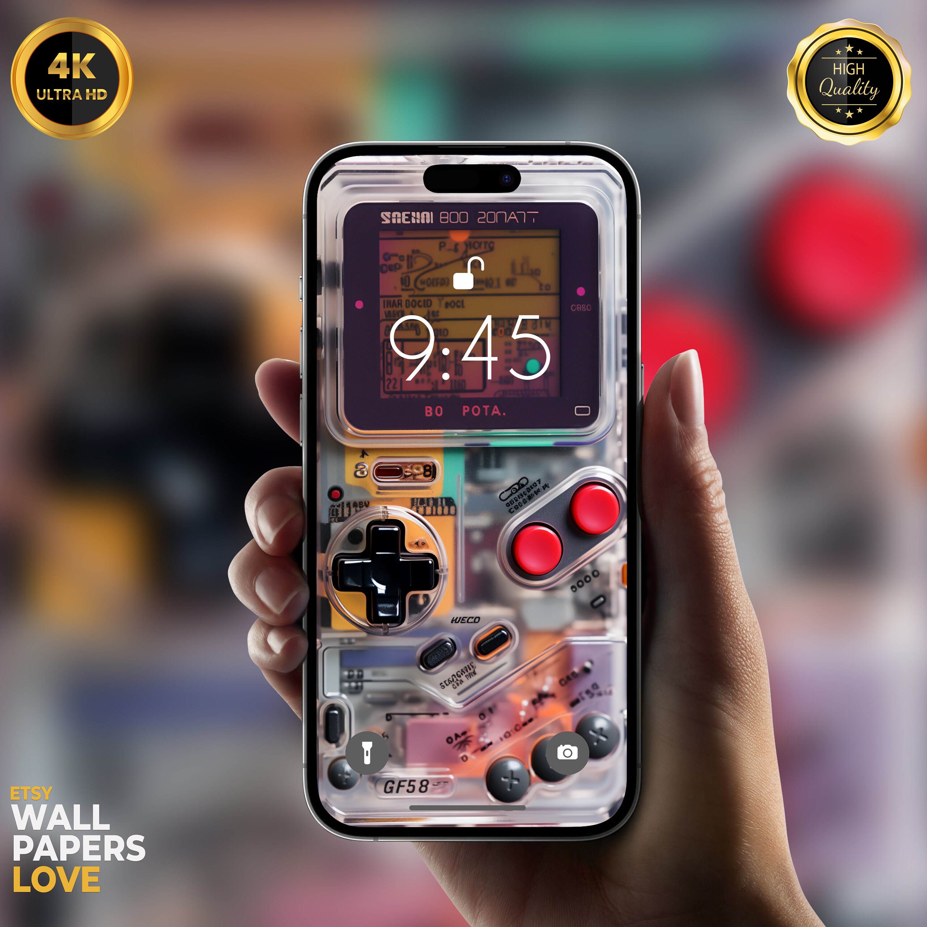 4K Mobile Home Screen Gameboy Wallpaper for iPhone and Android Phones ...