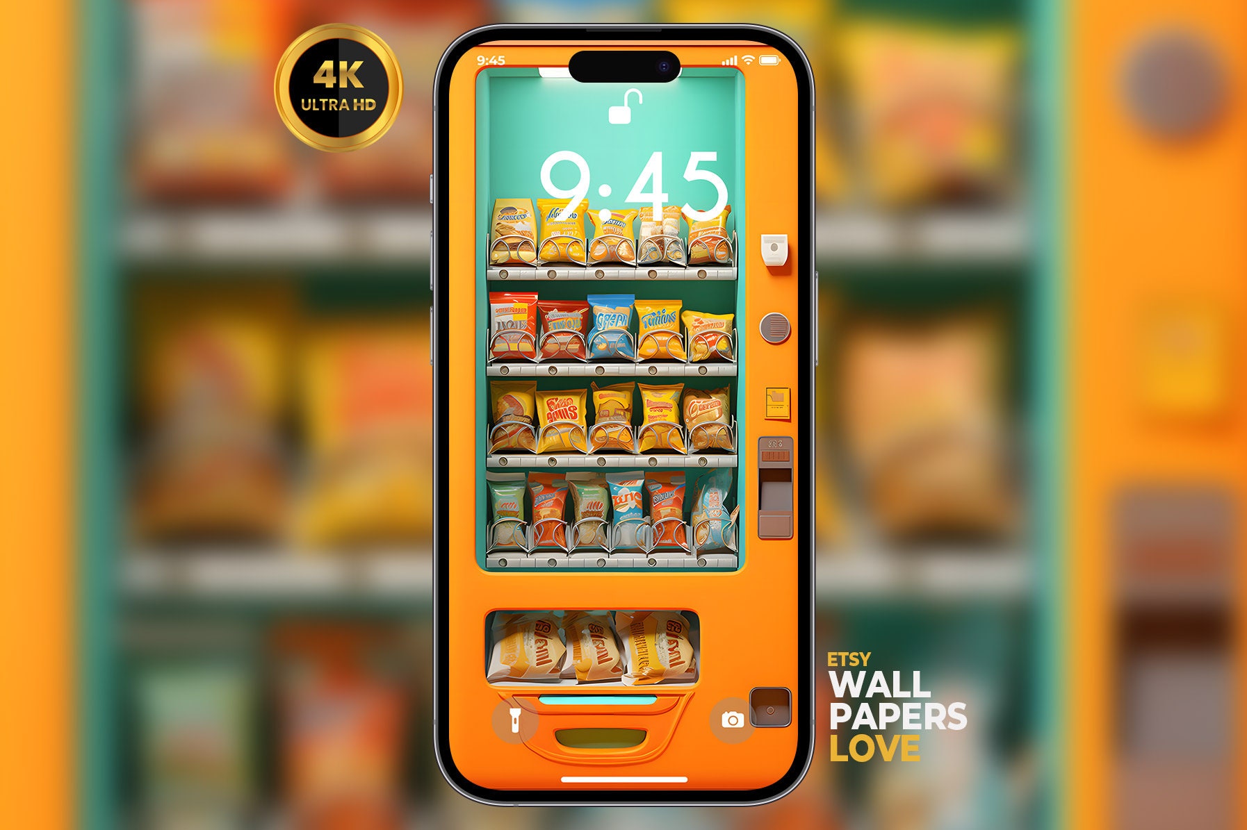 4k - Food Automat Wallpaper for Mobile - Ios and Android Phones - Etsy
