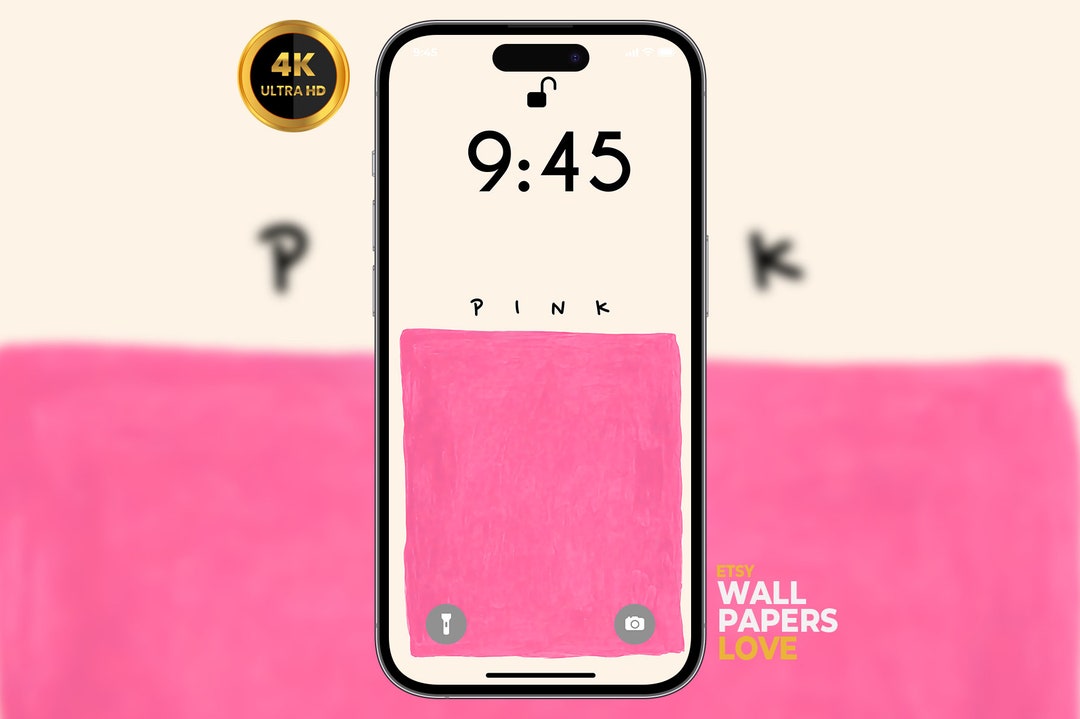 4k Pink Mobile Home Screen Wallpaper For Iphone And Android Phones Etsy