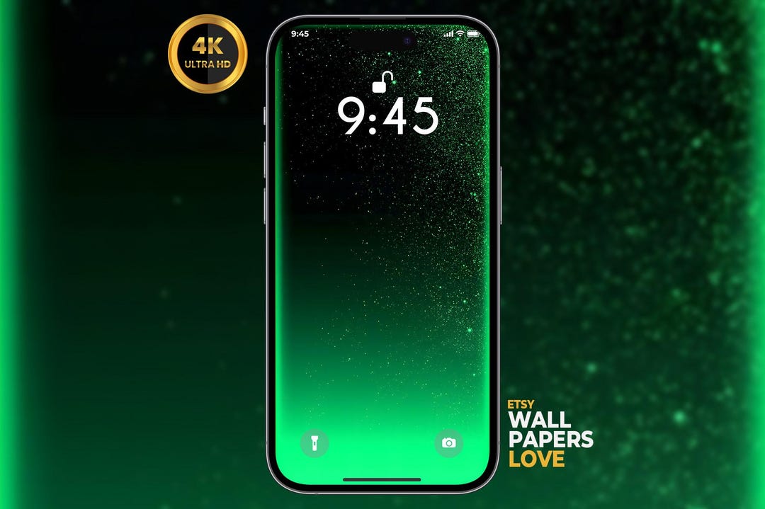 Green Light Mobile Wallpapers - Brighten up Your Phone's Screen - Etsy