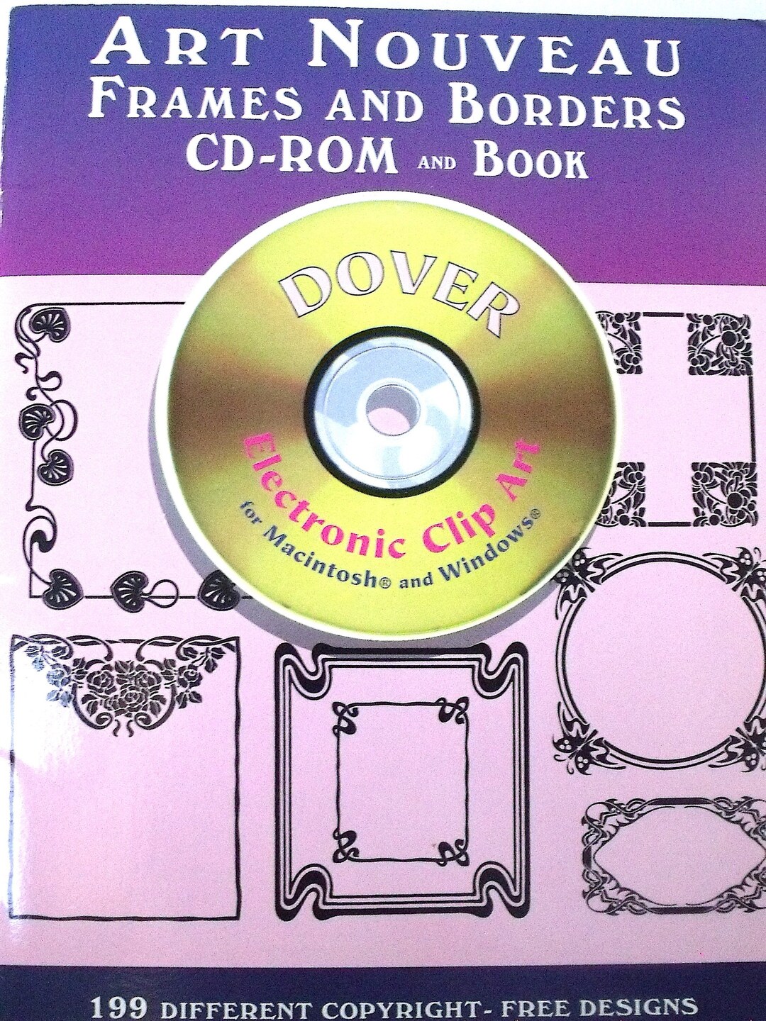Art Nouveau Frames and Borders CD ROM and Book - Etsy
