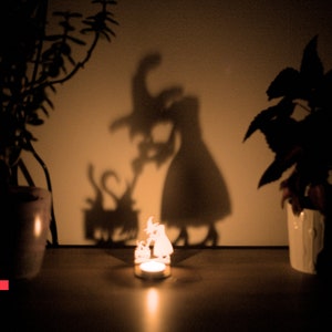 Spooky Witch Tealight Holders Halloween Party Decor Candle Shadow ...