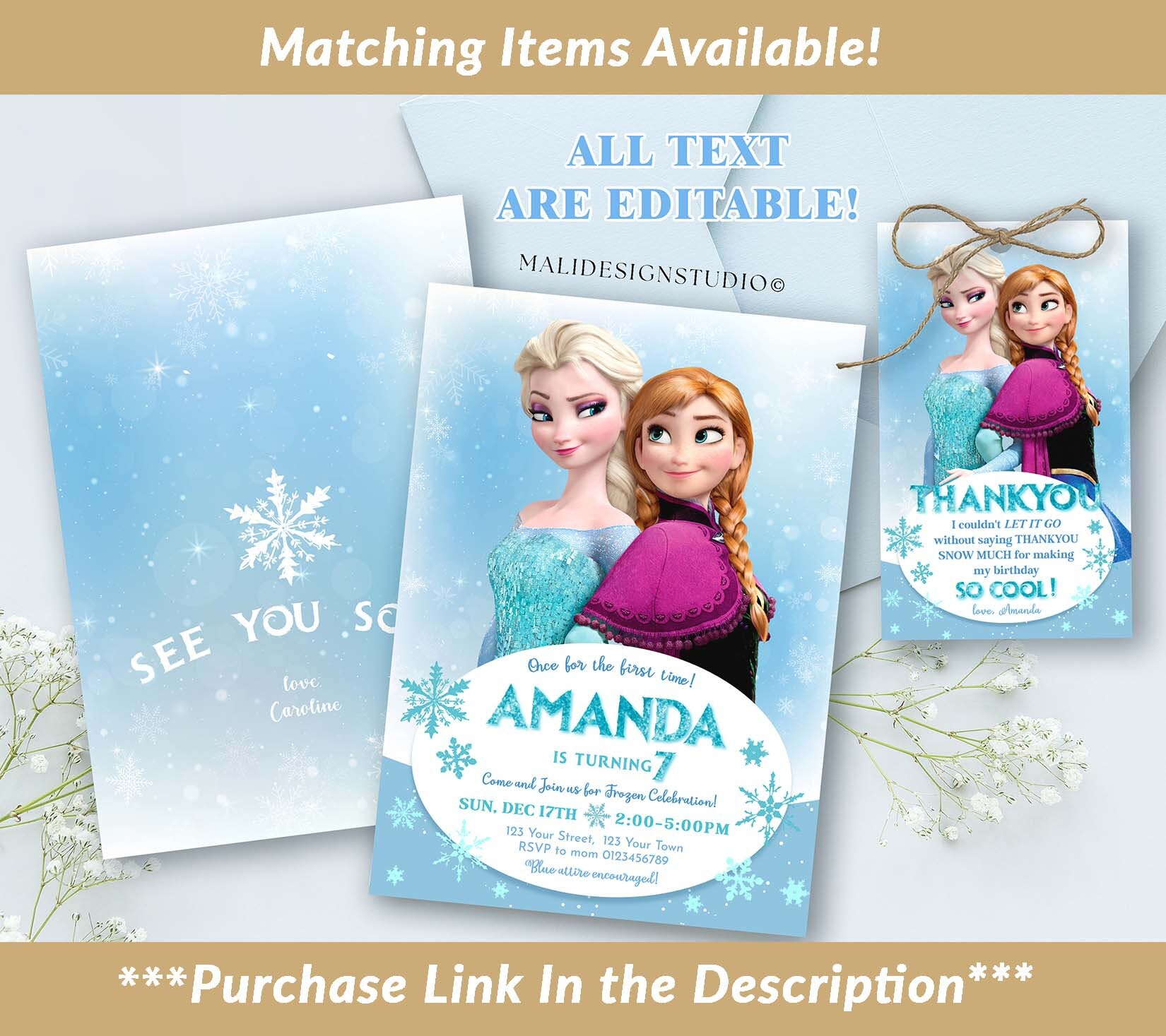 Elsa and Anna Frozen Birthday Favor Tag, Editable Printable Elsa Frozen ...
