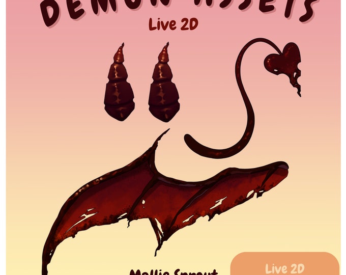 Vtuber Asset Animated Demon Wings LIVE2D Item Bat Wings, Heart Wing, Vampire Halloween Costume ...