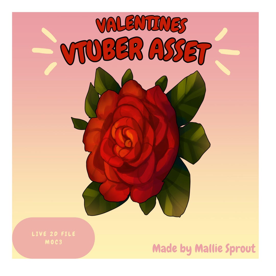 Vtuber Asset Rose Hair Decor - Live 2D - Etsy