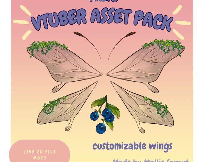 Reactive Angel Wings for Vtube Studio - 3 Wing Sets & 5 Color Presets ...