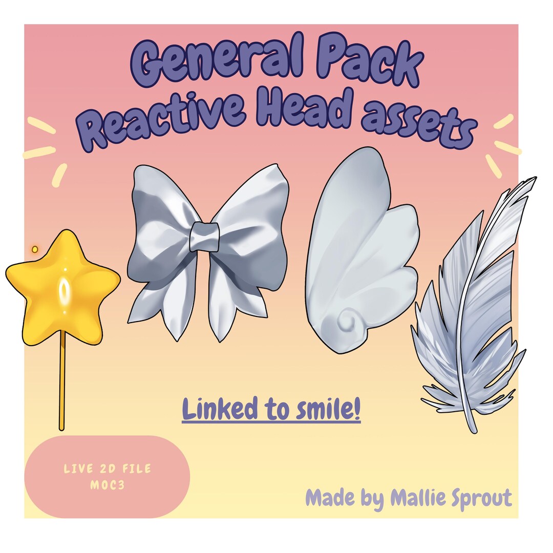 Live 2D Reactive Accessories General Pack - Etsy