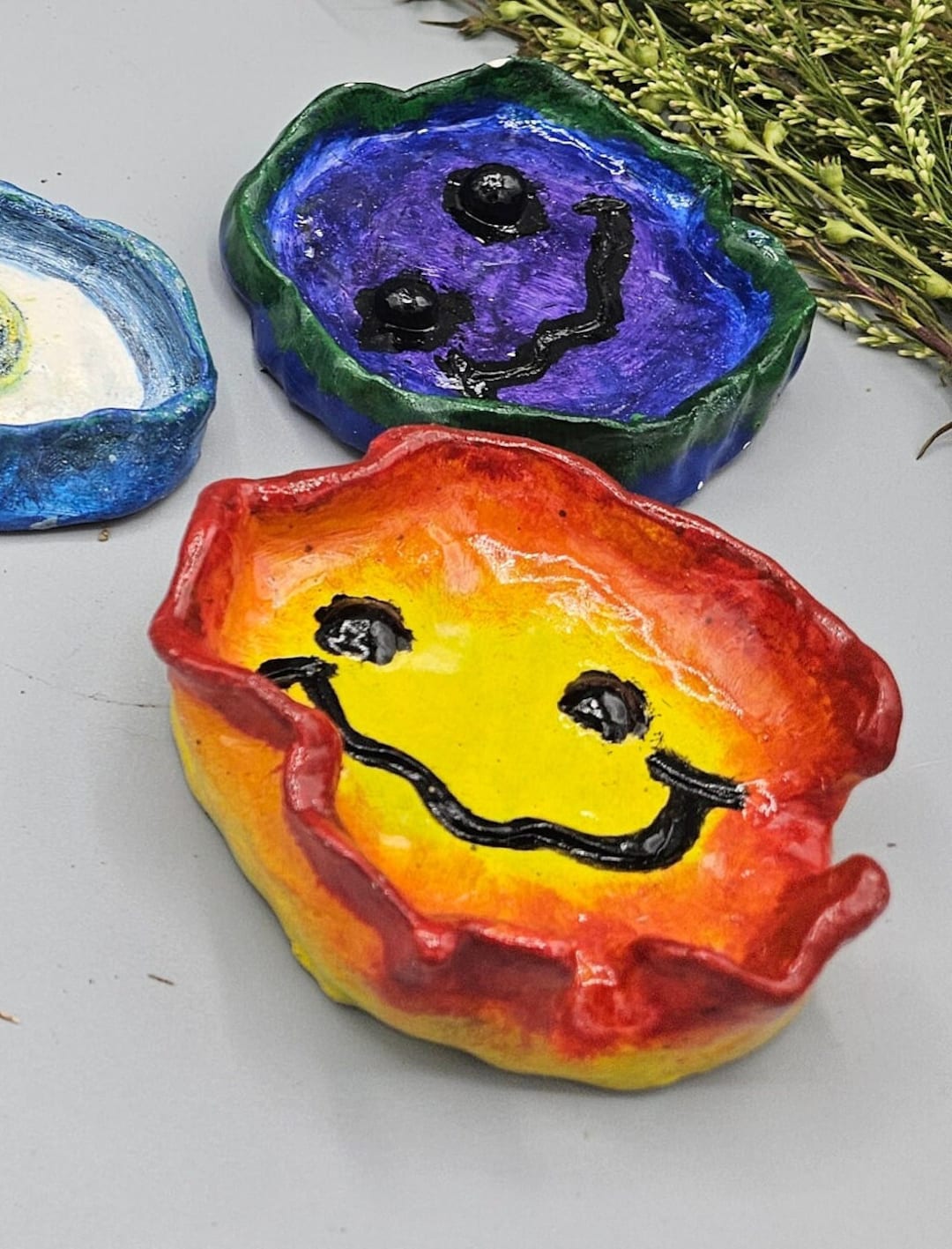 Ashtray Trippy Smiley Faces - Etsy