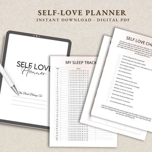 Self-love Planner, Self-care Tracker, Self Care Journal, Self Love ...