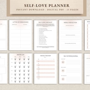 Self-love Planner, Self-care Tracker, Self Care Journal, Self Love ...
