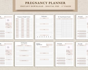 Digital Pregnancy Planner, Pregnancy Planner Printable, Printable ...