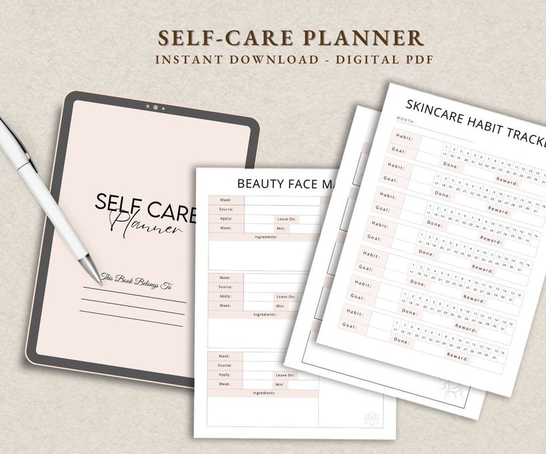 Self-care Planner, Self-love Tracker, Self Care Journal, Self Love ...