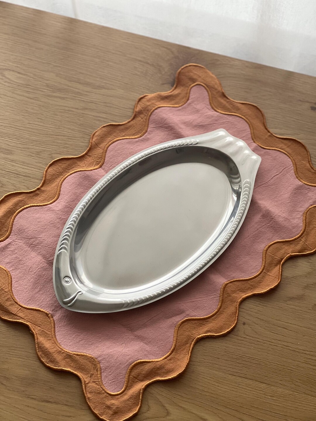 Vintage Silver Platter Serving Tray Seaside Themed Flatware for Party ...