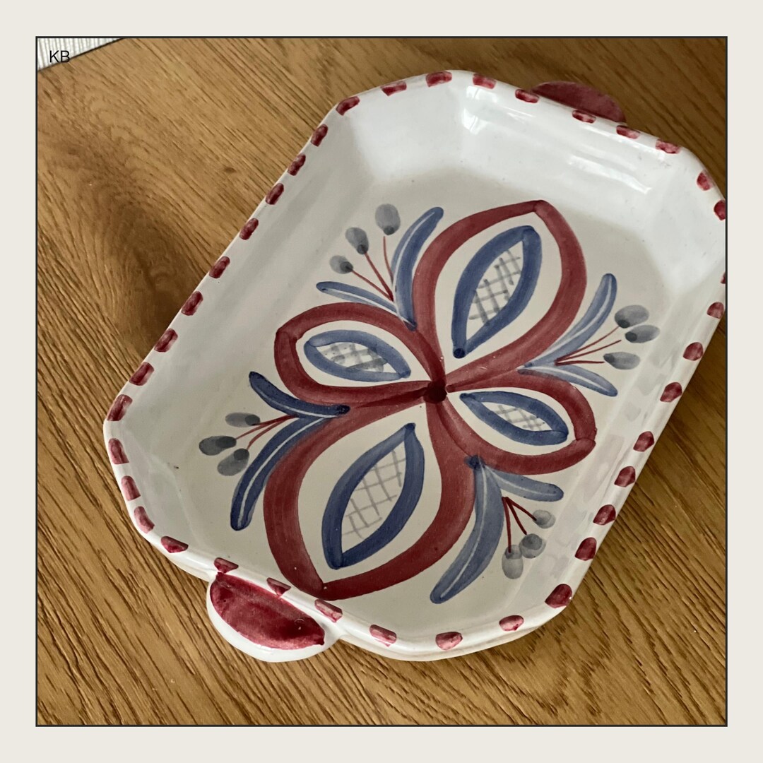 Vintage Italian Style Plate Floral Hand Painted Serving Platter ...