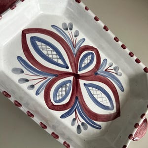 Vintage Italian Style Plate Floral Hand Painted Serving Platter ...