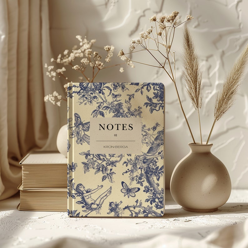 Lined Notebook Toile Daily Planner Notebook Ruled Notebook Planner ...