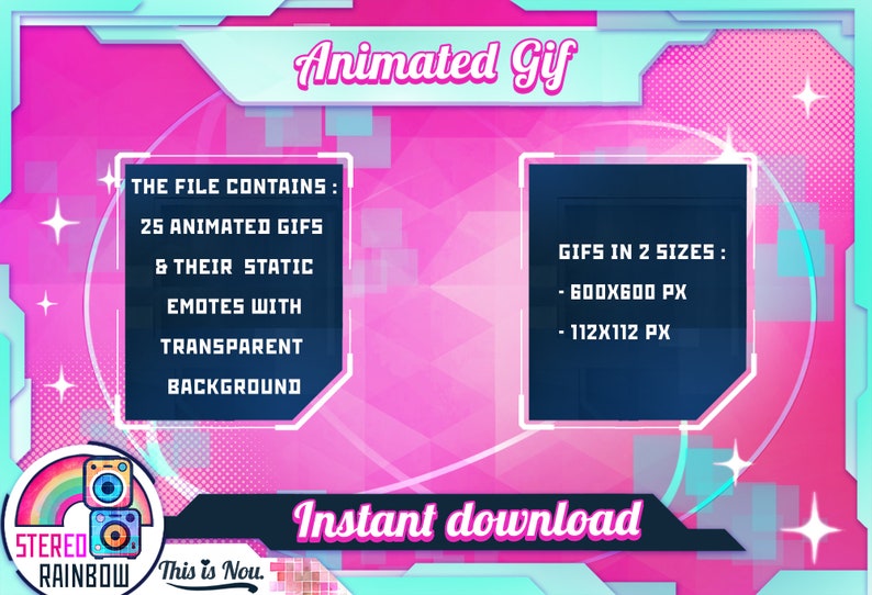 NOU Animated Emotes Pack Twitch Youtube Discord - Etsy