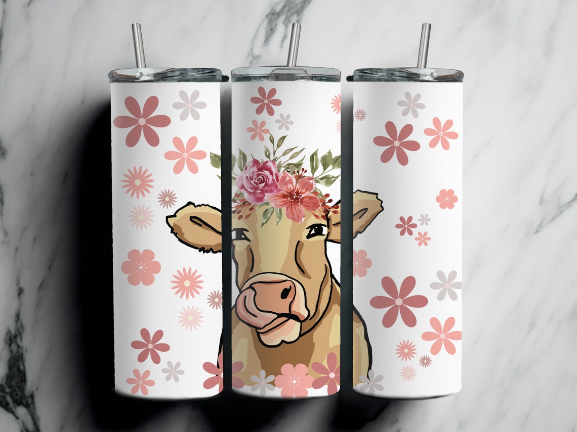 Cow Print, Cow Print Tumbler Wrap, Cow Print 20oz Skinny Tumbler ...