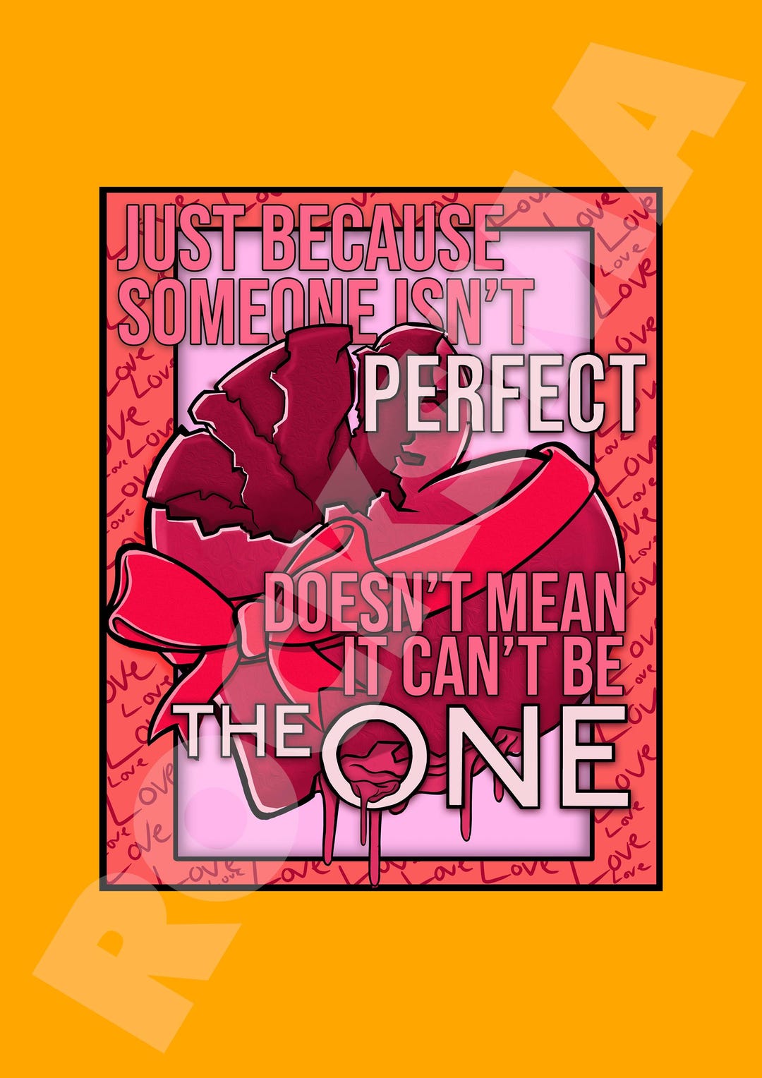 The One – Love Quote Digital Poster | Emotional Decorative Wall Art ...