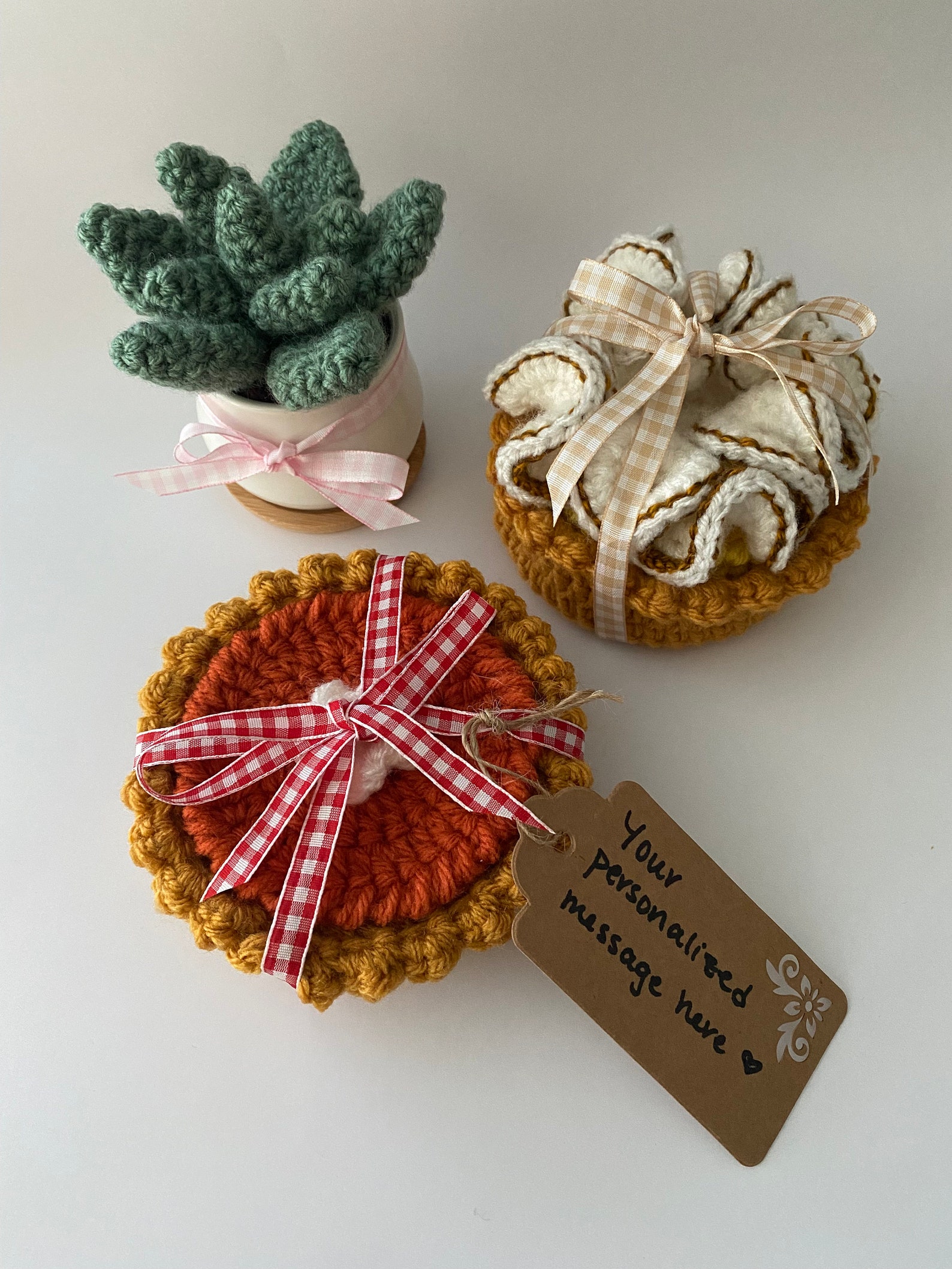 BLUEBERRY PIE Crochet Coaster Set of 5, Cute Handmade Housewarming ...