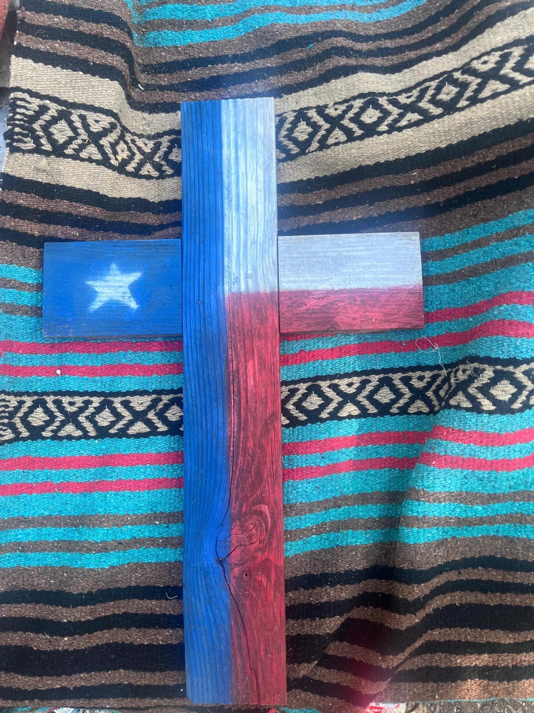 Wooden Texas Flag Cross - Etsy