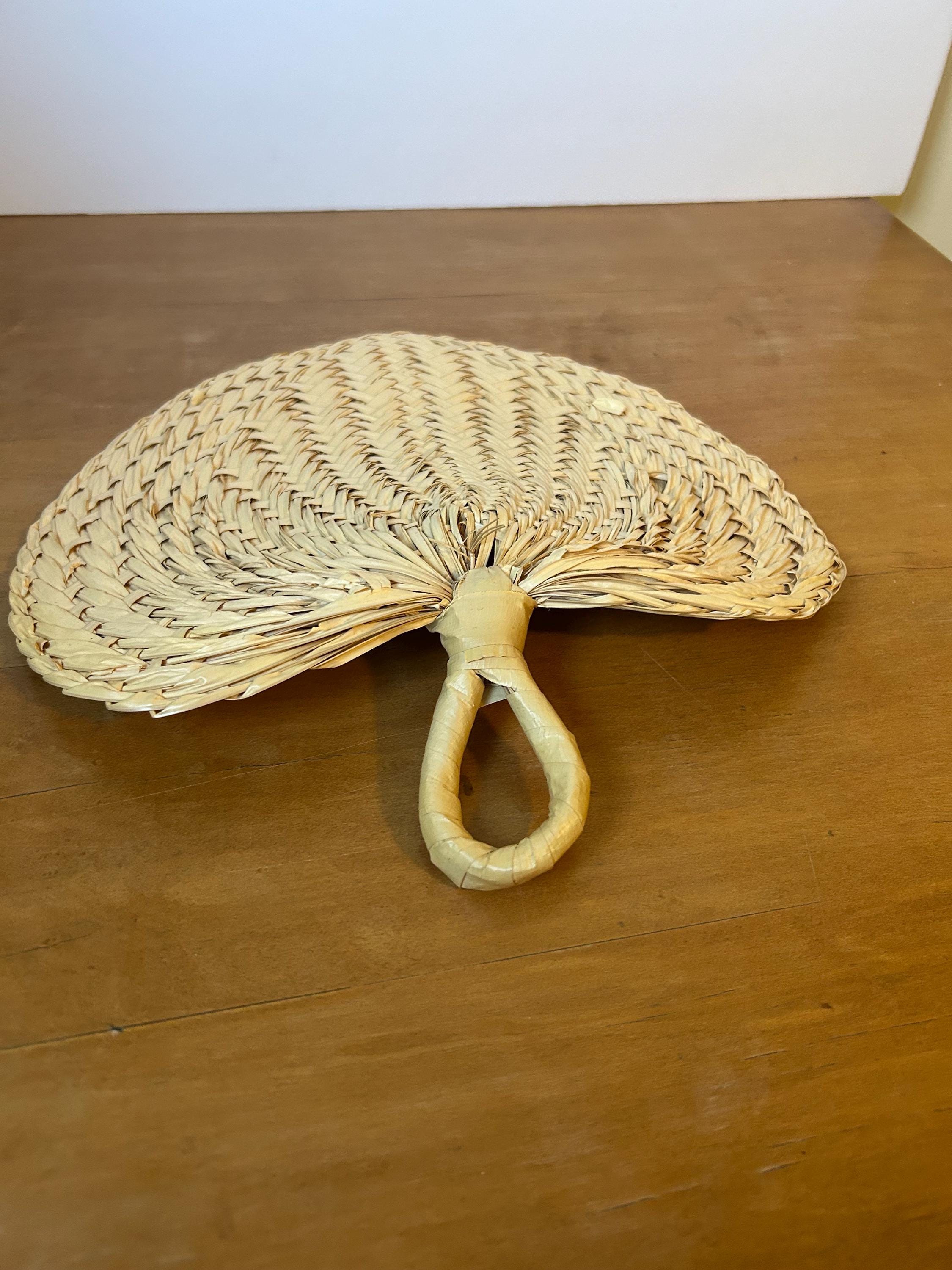 Filipino Buri Palm Leaves Handwoven Fan,natural Abaniko Hand Fan ...