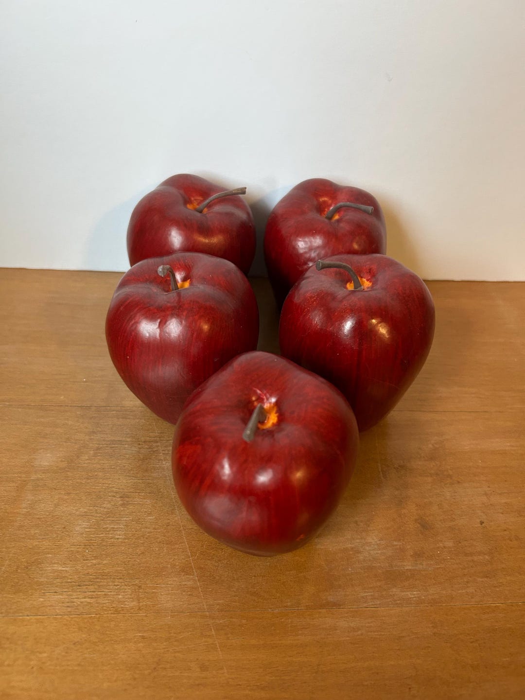 Realistic Heavy Apples Red Macintosh Fake Faux Fruit Bowl Filler Decor ...