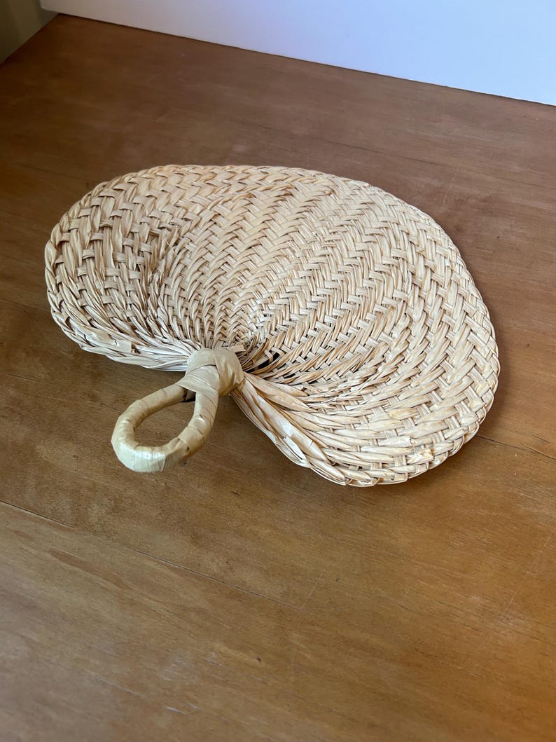 Filipino Buri Palm Leaves Handwoven Fan,natural Abaniko Hand Fan ...